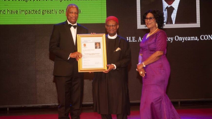 Amb. Geoffrey Jideofor Kwusike Onyeama Receives the HLF Emeka Anyaoku ...